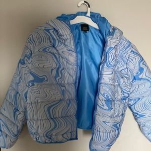 wild fable | Jackets & Coats | Wild Fable Puffer Jacket Blue Marble ...